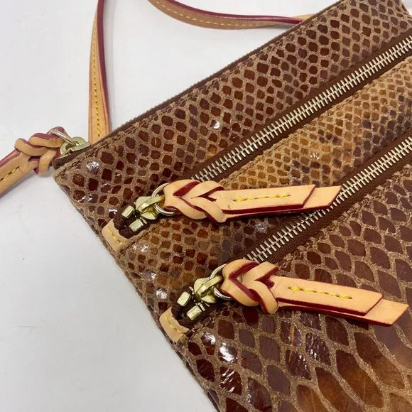 Dooney & Bourke | Bags | Dooney Bourke Snakeprint Northstyle Triple Zip ...